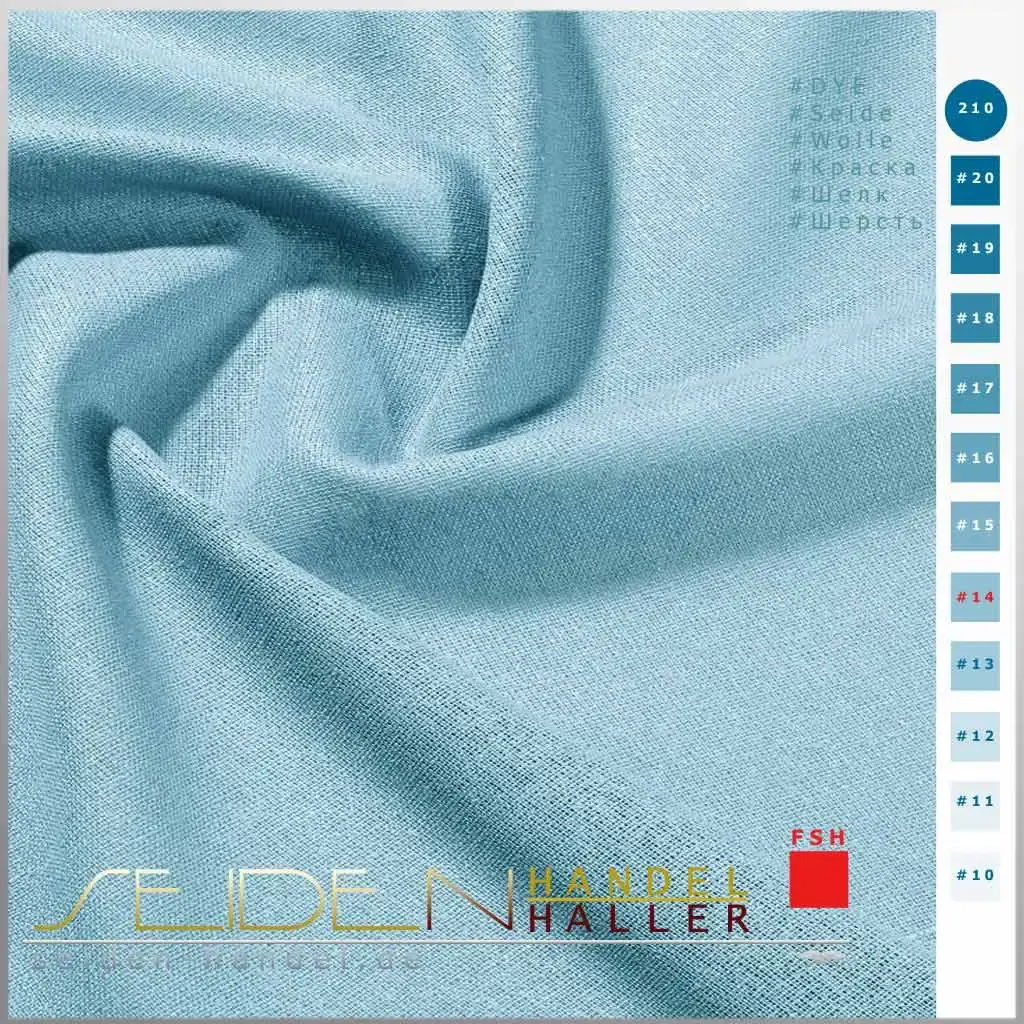 Seidenstoff Bourette Blau | Fresh Water
